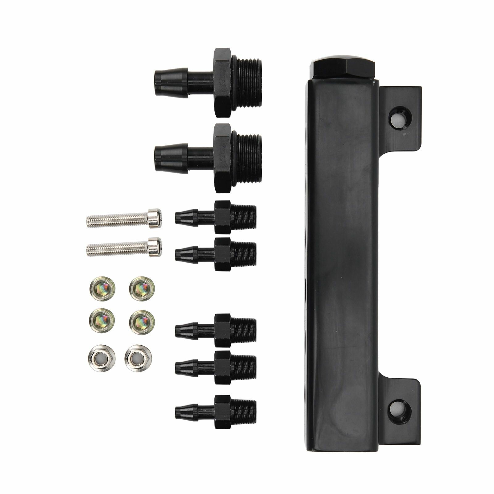 6-портовый вакуумный впускной коллектор, комплект турбонаддува для перепускной заслонки, впускной выпуск 3/8 дюйма, вакуумные порты 1/8 дюйма