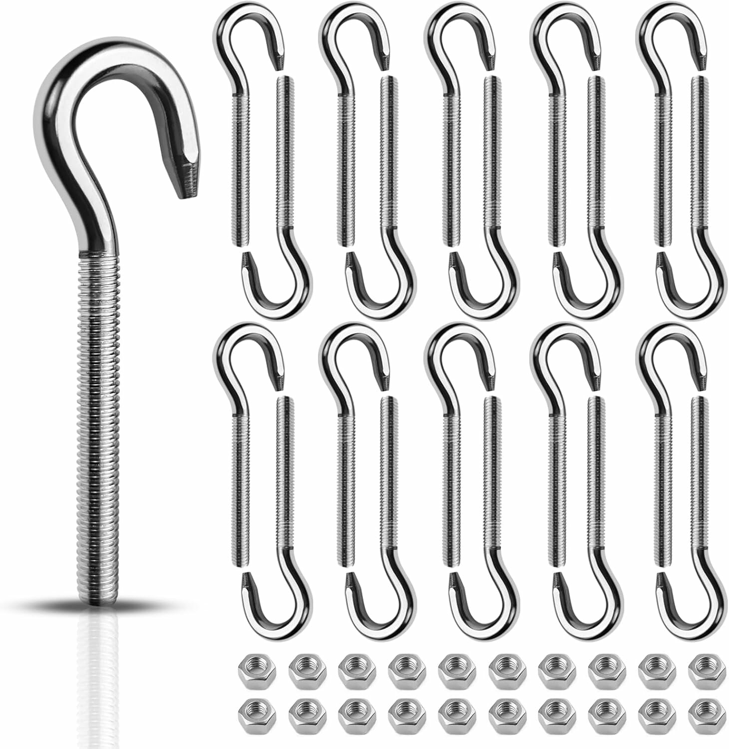 Подвесной крючок высокой твердости из нержавеющей стали M6 304 (20 штук)