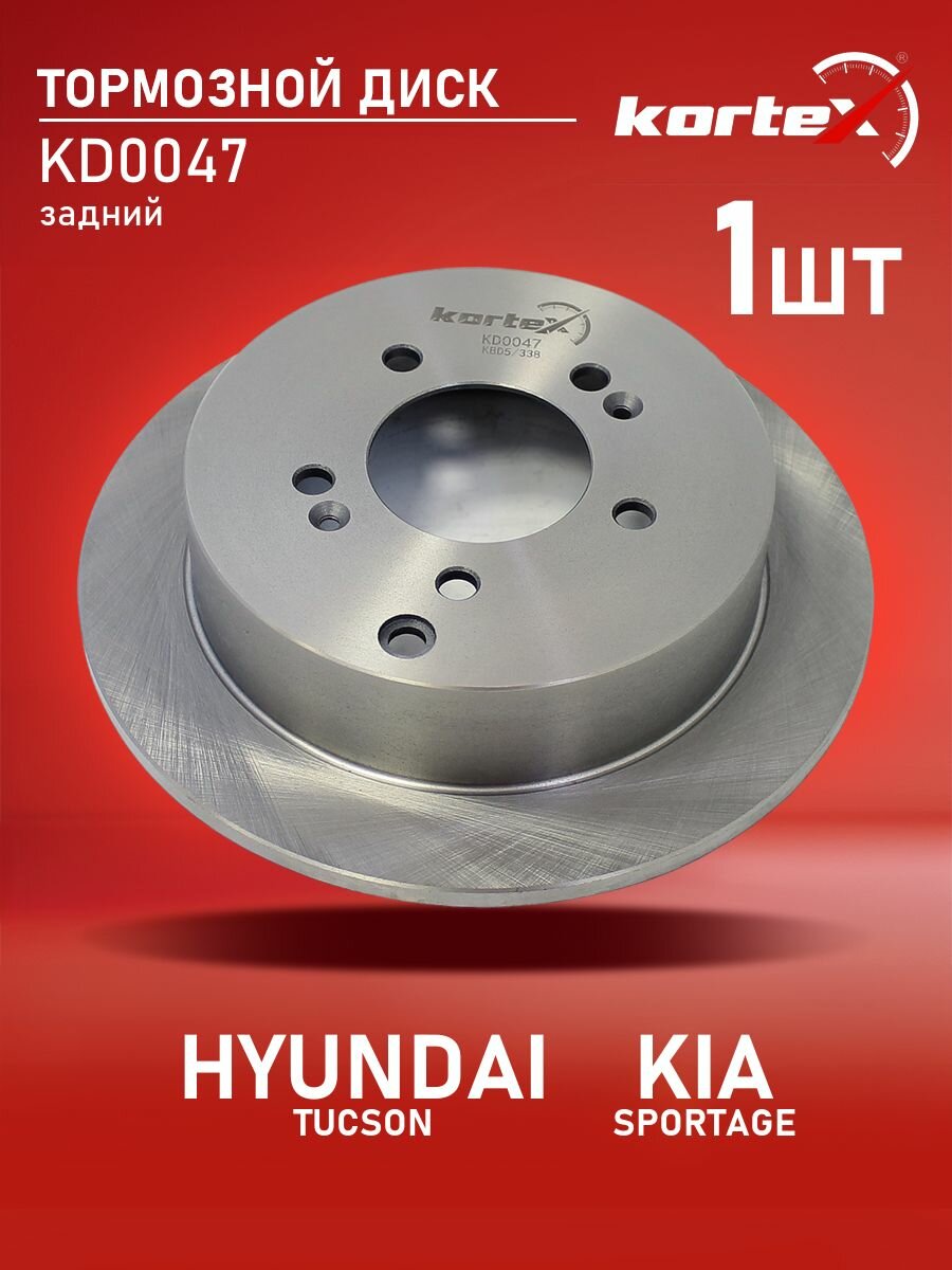 Диск тормозной Kortex для HYUNDAI TUCSON / KIA SPORTAGE 04- задний (d-284mm)