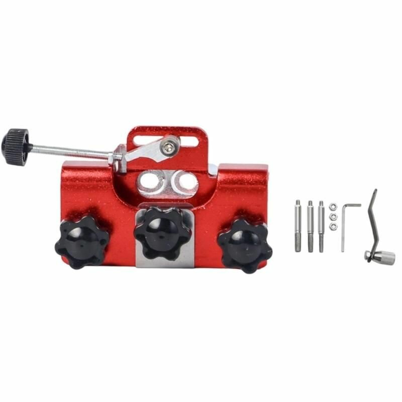 Портативная ручная точилка для цепей пилы с защитными зажимами для домашней мастерской, красный