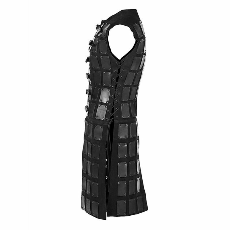 Ретро Рыцарские Доспехи косплей Сценический Костюм Кожаные Доспехи-Черный