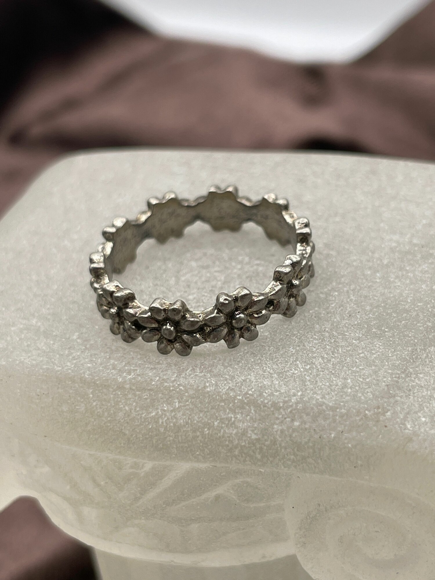 Винтажное кольцо, серебрение, размер 17