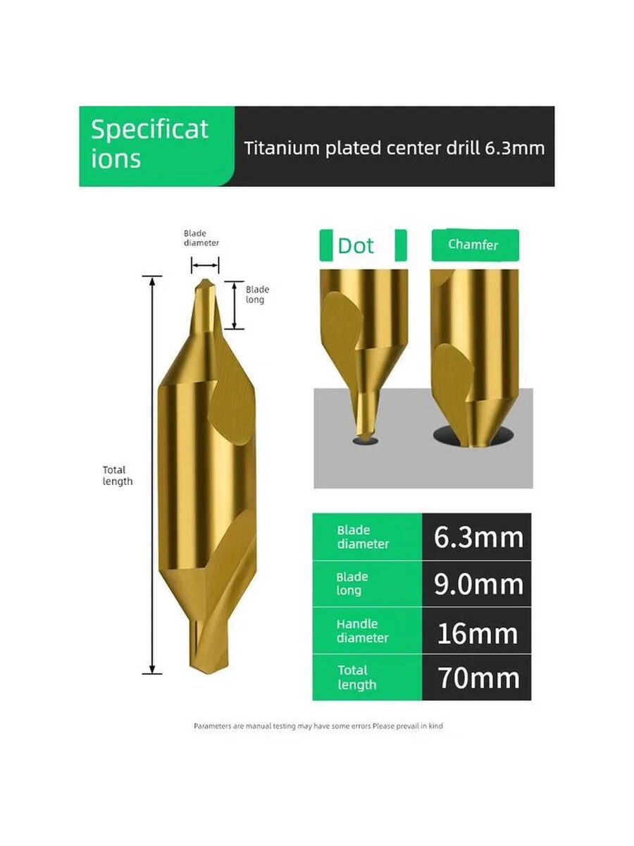 Сверло центрирующее Baolian титановое 6,3мм, надежное