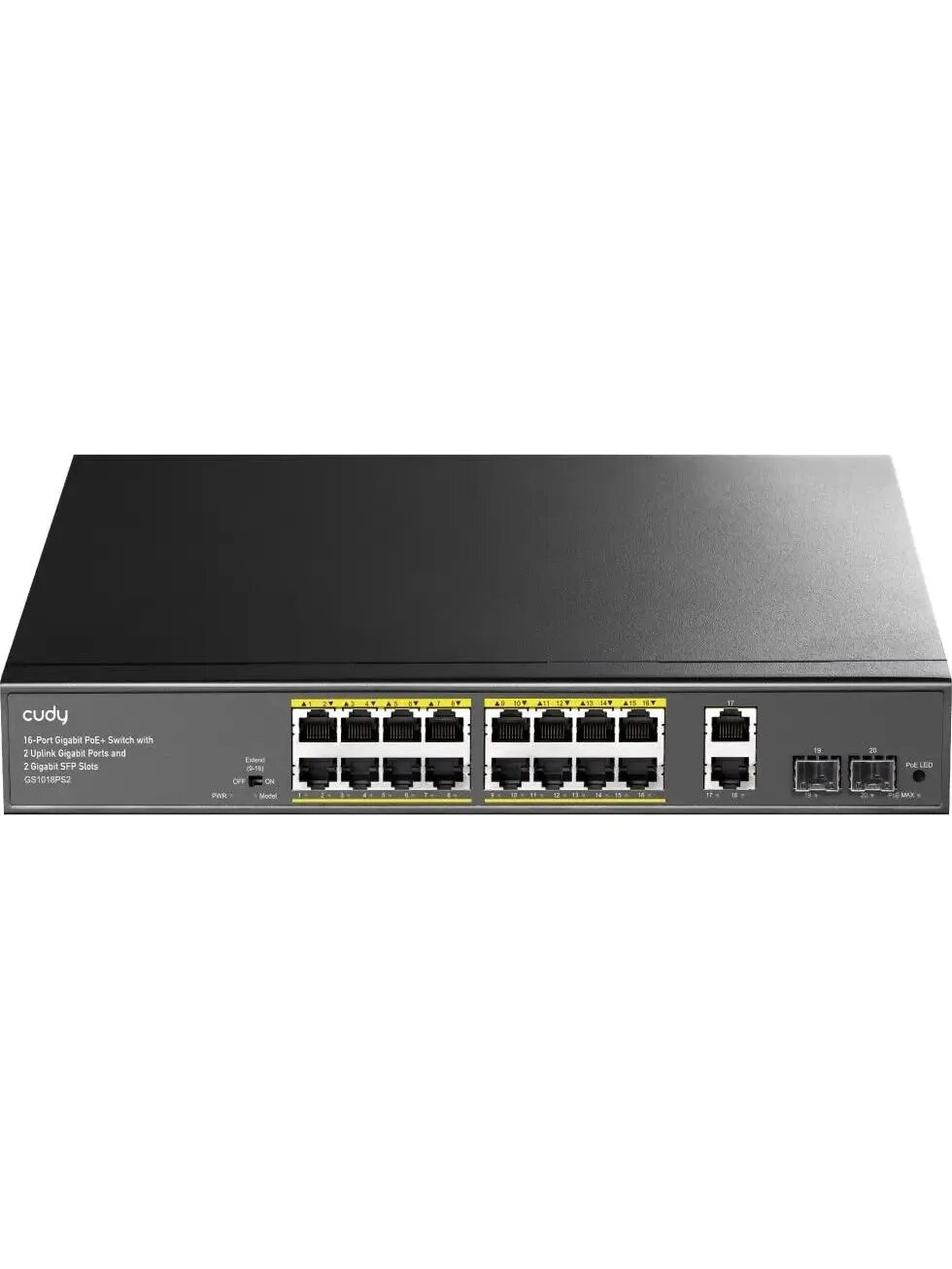 Коммутатор Cudy GS1018PS2, неуправляемый, 16 портов, 1000BASE-T