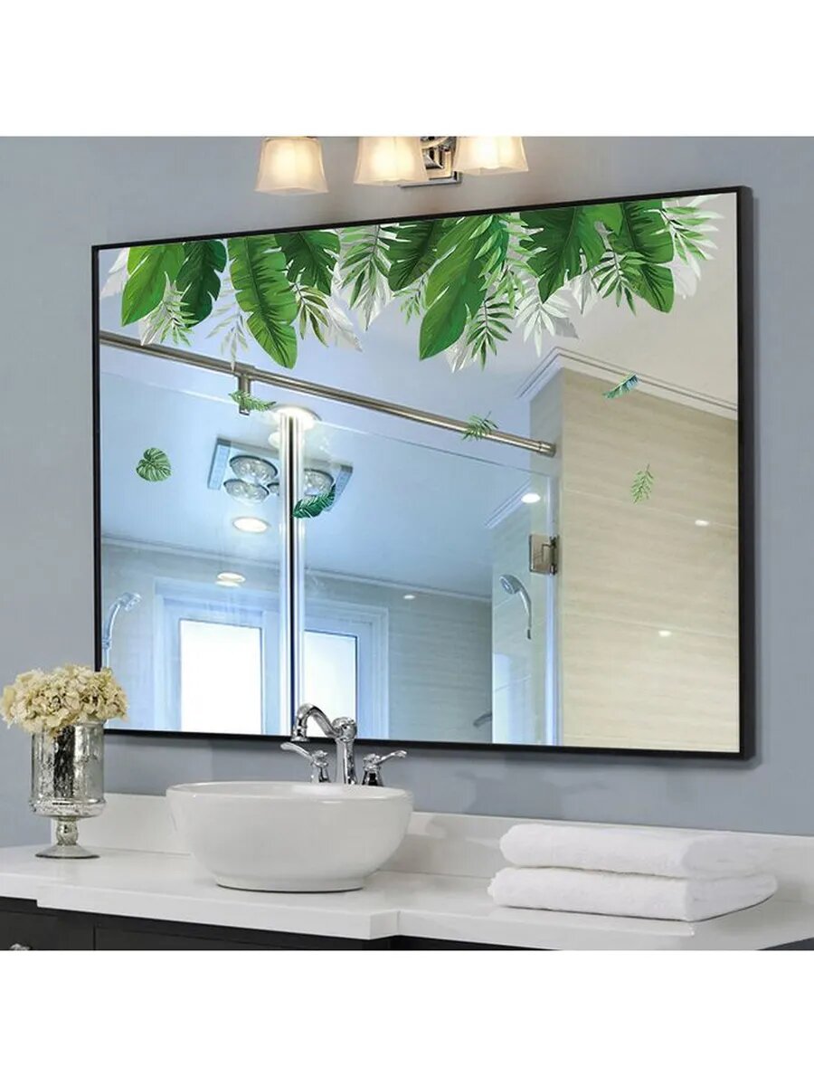 Наклейки на стену (зеленый лист 8361)