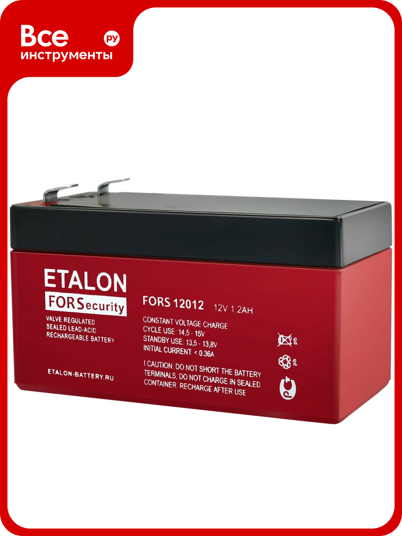 Аккумулятор премиум ETALON FORS 12012 (12 В, 1.2 Ач) Etalon Battery 00-00006429
