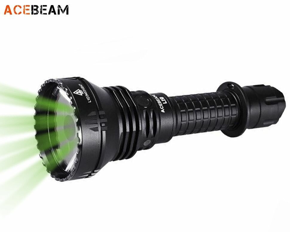 Фонарь Acebeam L19 V2.0 Green, 21700, 1520 метров, 2200 люмен (Комплект)