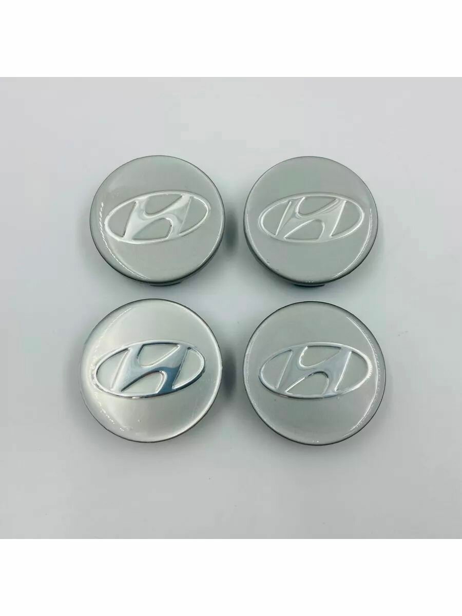 Колпачки на литые диски с эмблемой Hyundai 59 мм 4 шт