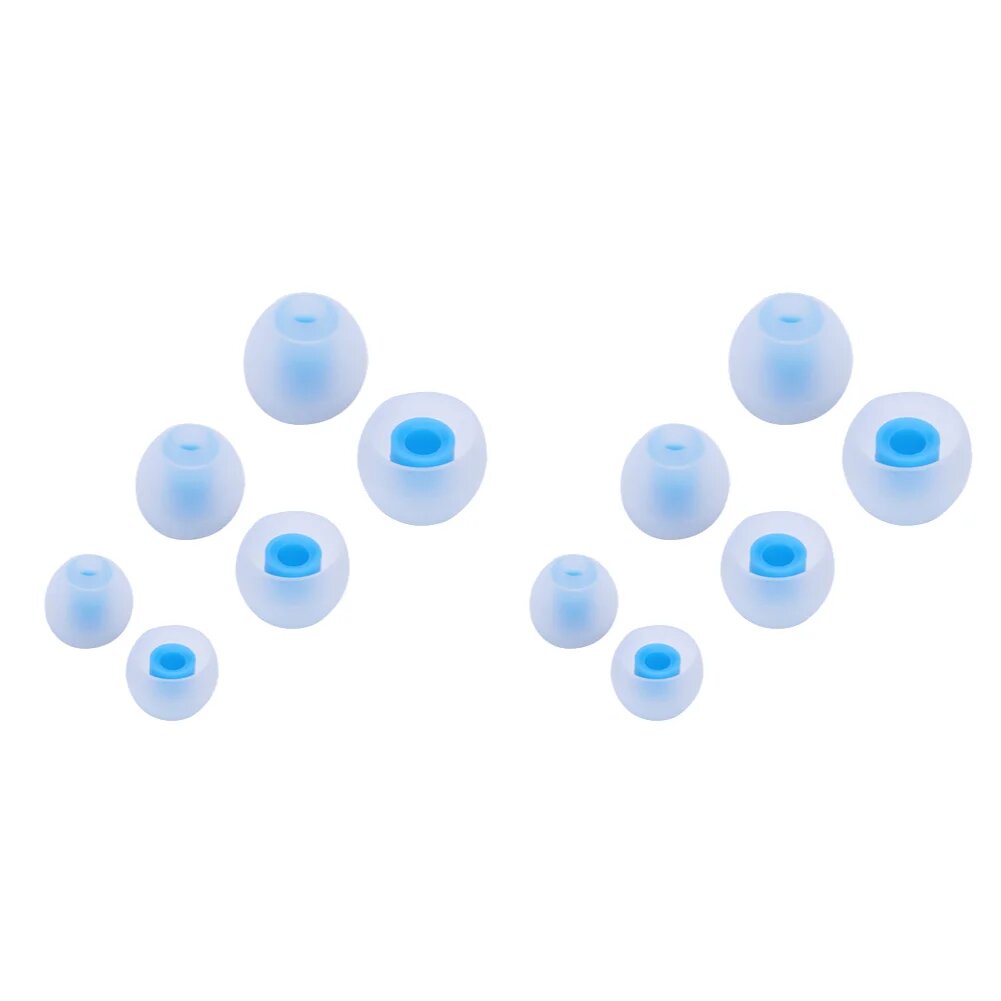 Силиконовые насадки для наушников, White Blue, 2Packs