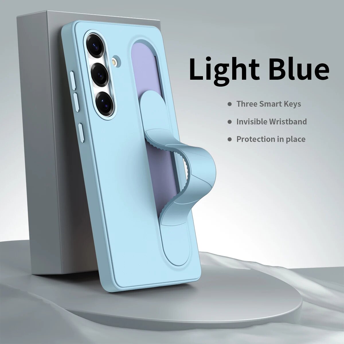 Оригинальный чехол-подставка для Samsung S25, S24, S23 Ultra, S25 Голубой, Light Blue, Galaxy S25