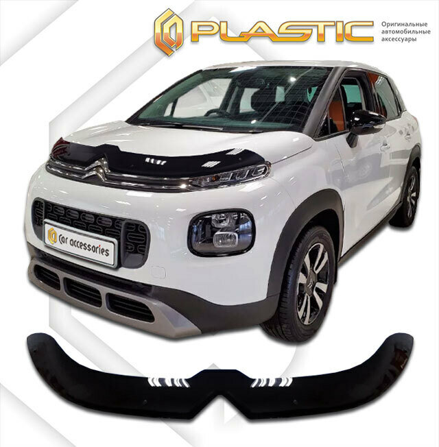 Дефлектор капота для Citroen C3 Aircross 2017-н. в. Classic черный