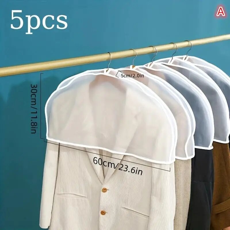 5шт Прозрачных чехлов для одежды, Цвет: A5PCS