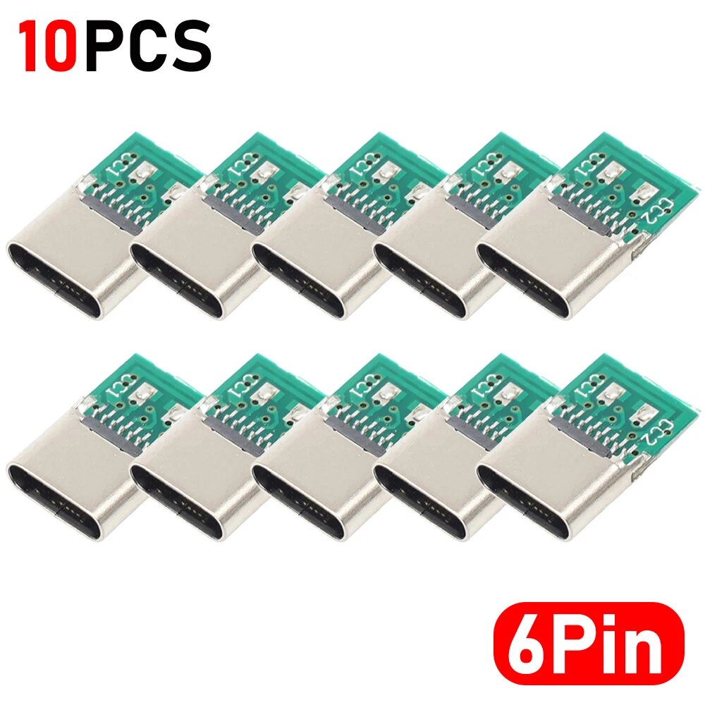10x USB Type-C 6Pin Разъем