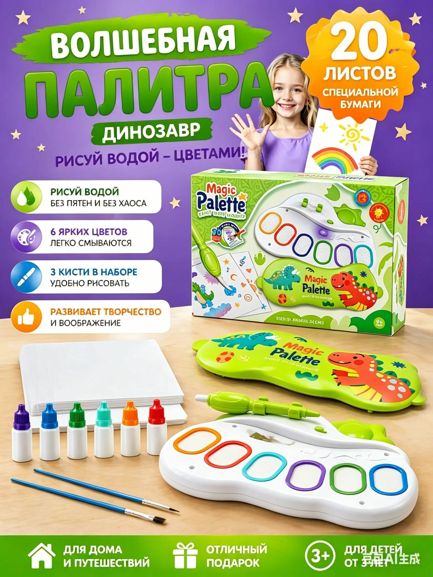 Набор для рисования Crayola Color Wonder без следов краски