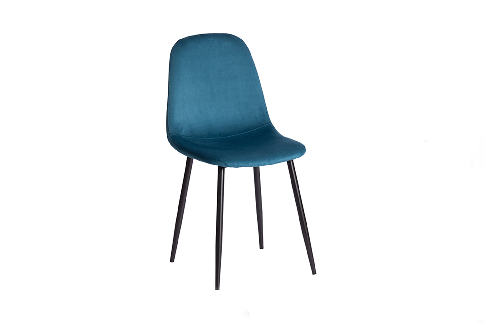 Стул кухонный Нонтон BREEZE, 1 шт, 44×53×87 см, велюр тёмно‑бирюзовый, чёрный.