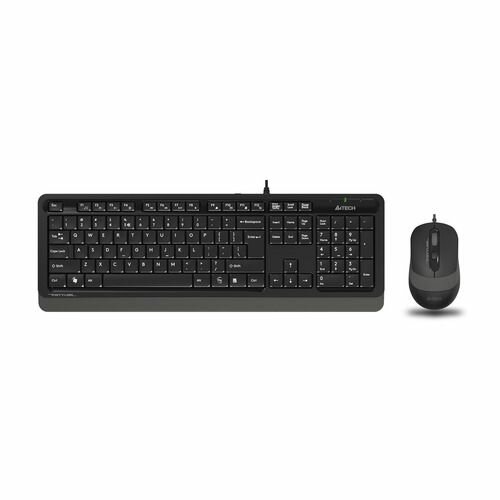 Комплект (клавиатура+мышь) A4TECH Fstyler F1010, USB, проводной, черный и серый [f1010 grey]