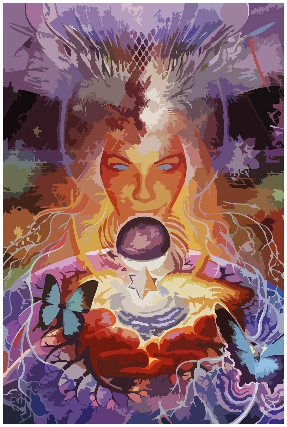 Картина по номерам на холсте эзотерика души тела космоса провидения таинств йога - 1676 40X60