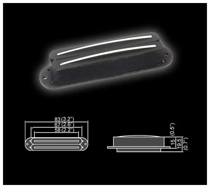 BHS-94Neck-BK Звукосниматель магнитный, сингл, нековый, черный, Belcat