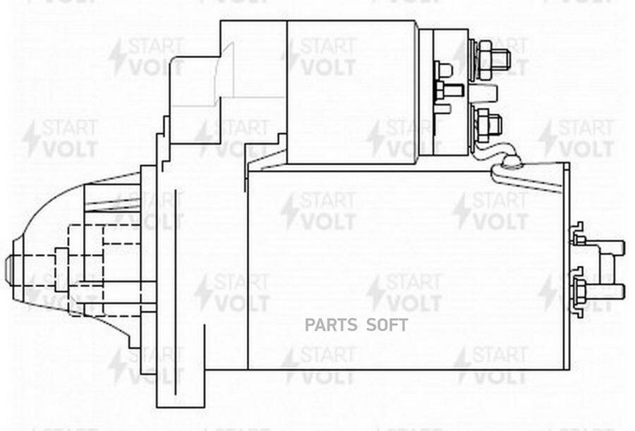 STARTVOLT LST0327 Стартер СтартВольт ГАЗ 2705/2752/2217/3302 c дв. Steyr 560 2кВт ()