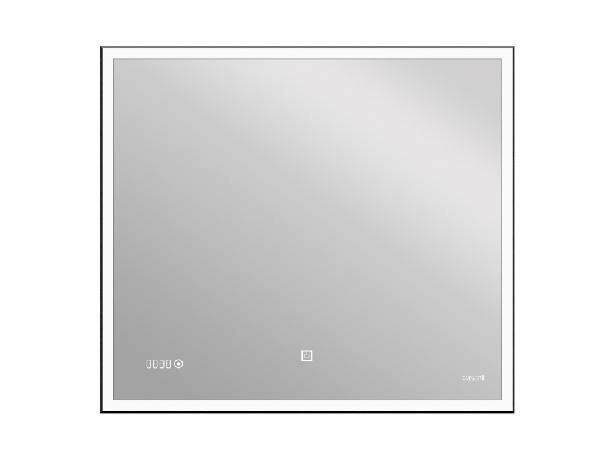 Зеркало Cersanit LED DESIGN 011 80 (80x70), алюм. рама, подсветка, диммер, часы