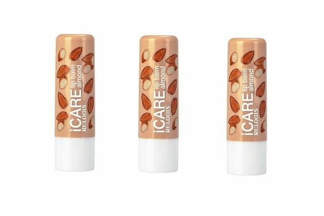 Relouis Бальзам-уход для губ iCARE ALMOND, 3 штуки
