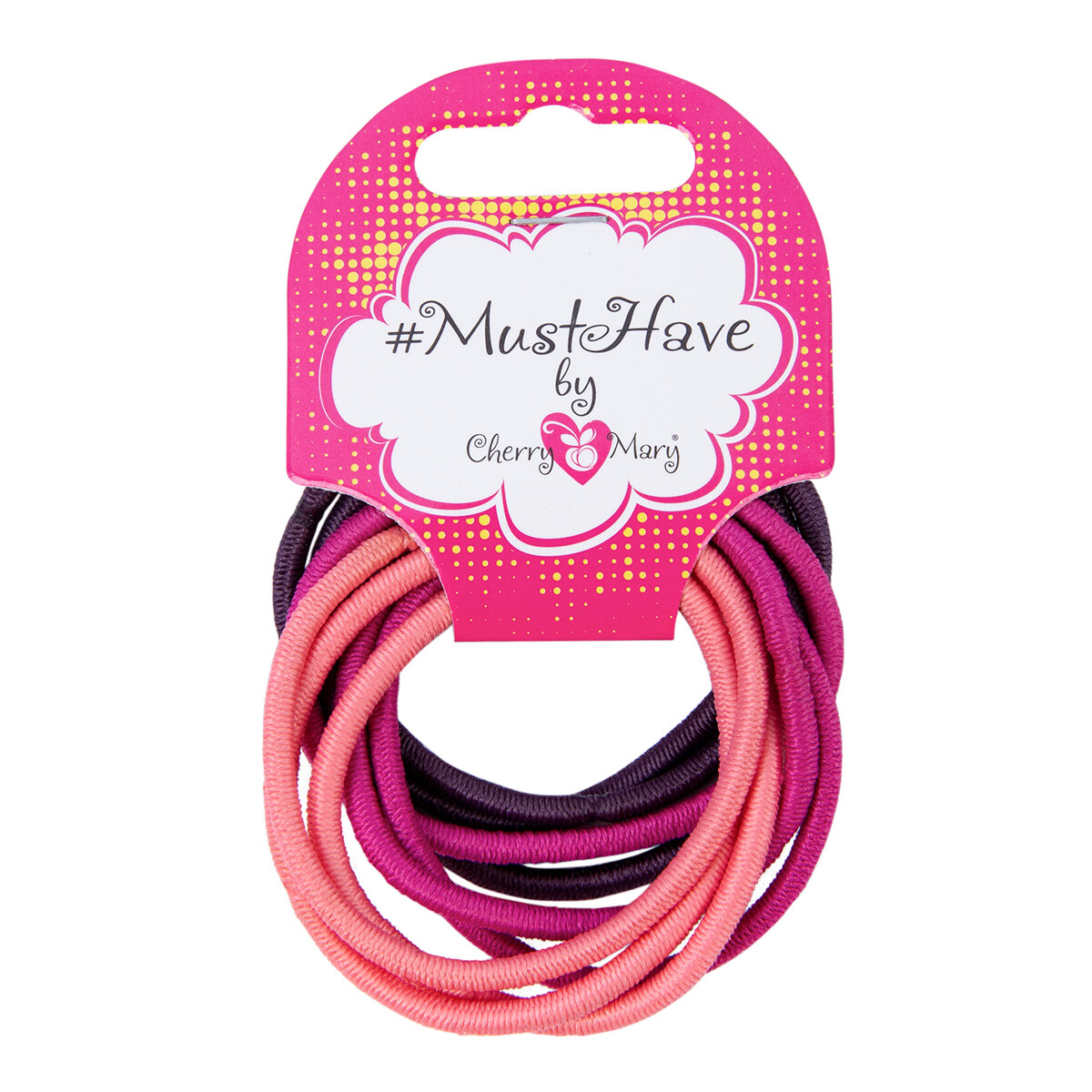 CHERRY MARY T/R6211 Набор резинок для волос 9 шт №03 Мягкие эластичные безопасные