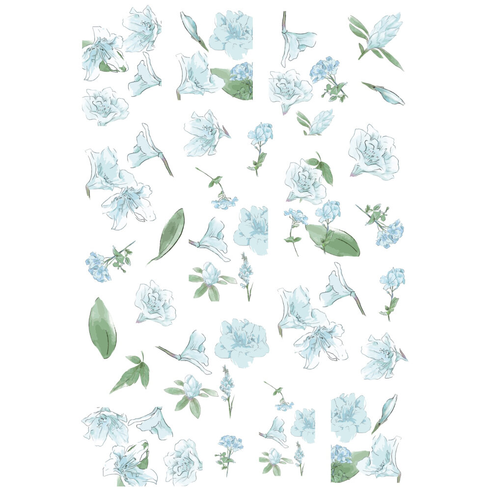 Слайдер-дизайн Crazy Shine Nails mini №1152 Гортензии