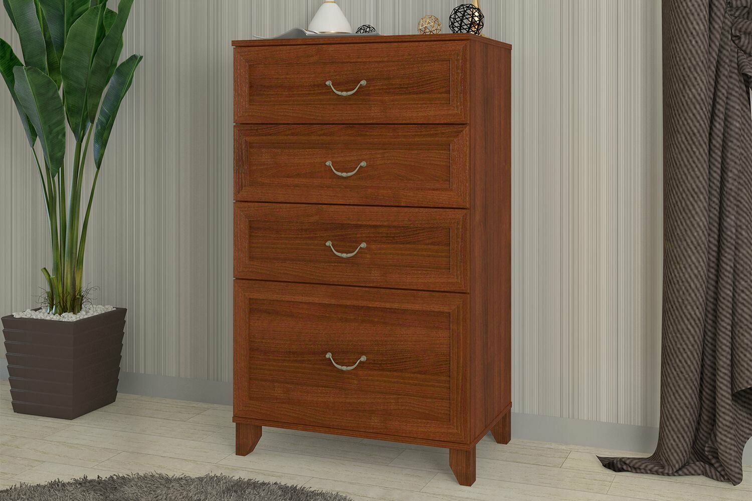 Комод Ренди 3М 70х40х120 ноче мария луиза, рамка квадро МДФ, ножка №3