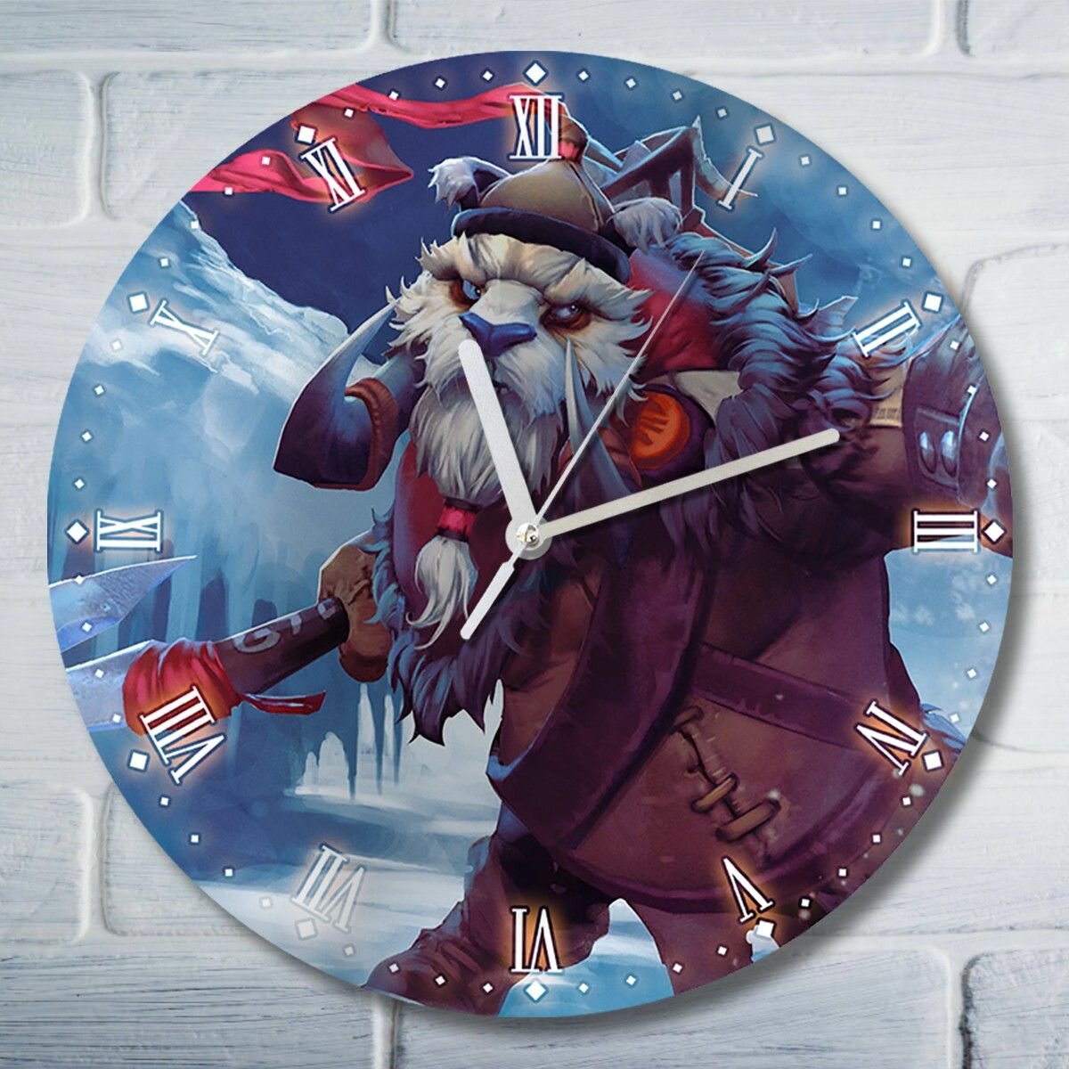 Настенные часы УФ игры дота 2, dota 2, новый год, рождество - 7014