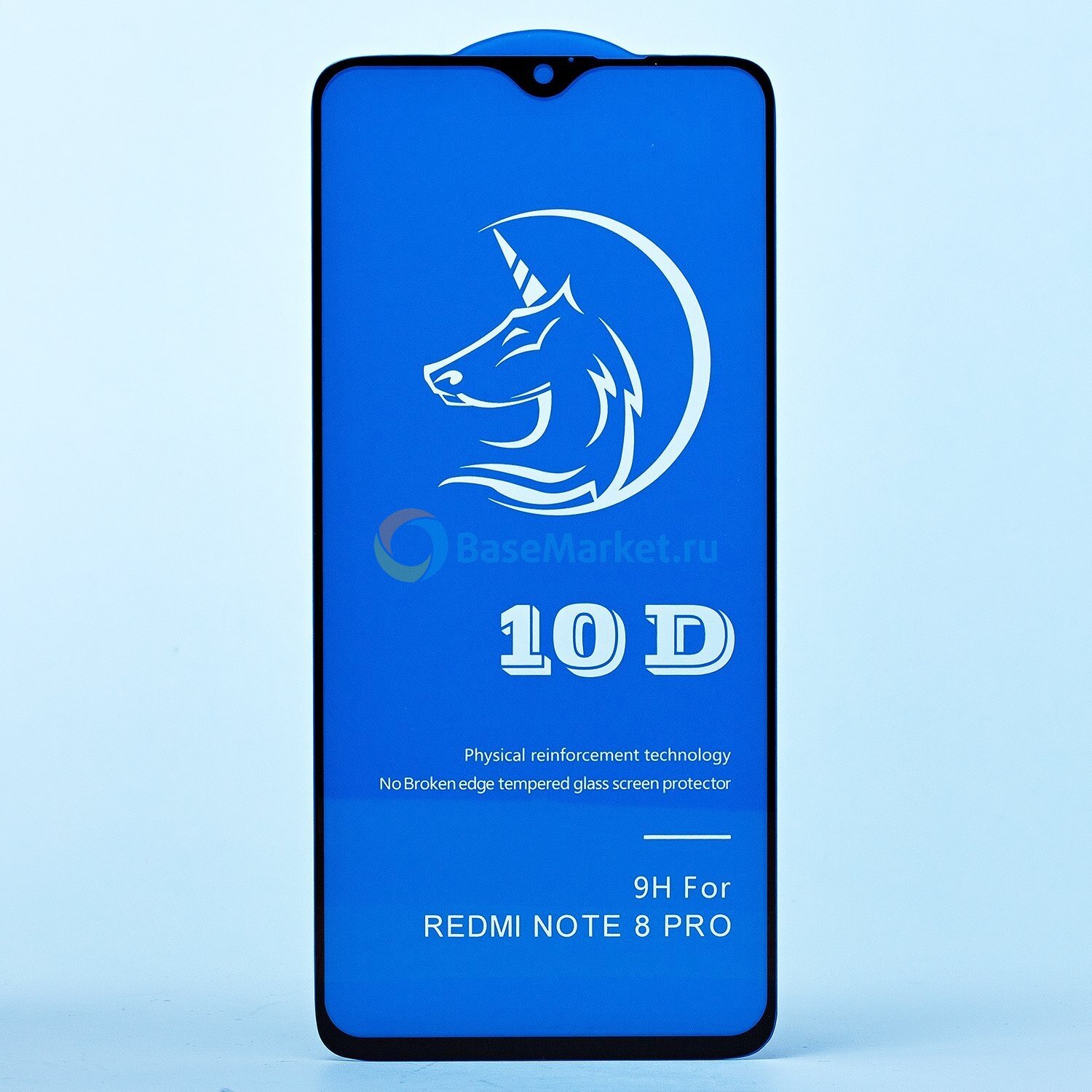 Защитное стекло для Xiaomi Redmi Note 8 Pro (полное покрытие) (черное) (в упаковке)