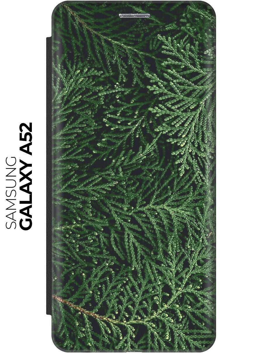 Чехол-книжка Хвоя на Samsung Galaxy A52 / Самсунг А52 черный