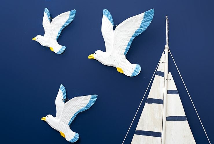 Морские Птицы (комплект 3шт) настенный декор