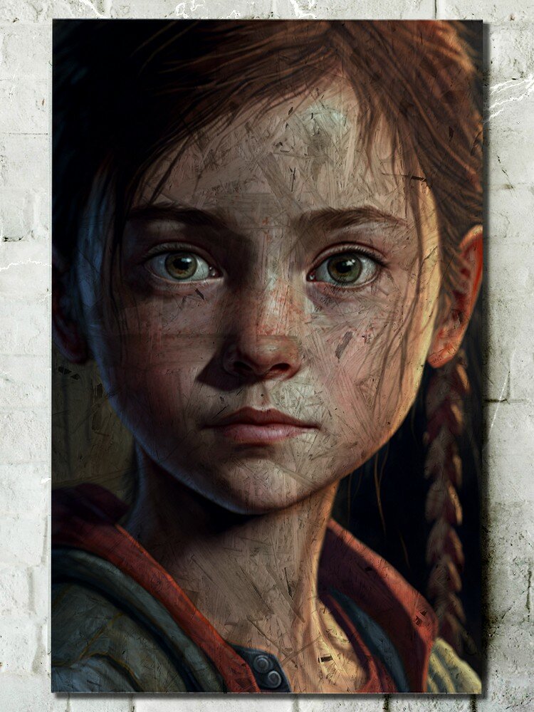 Картина интерьерная на рельефной доске ОСП игры the last of us - 7061