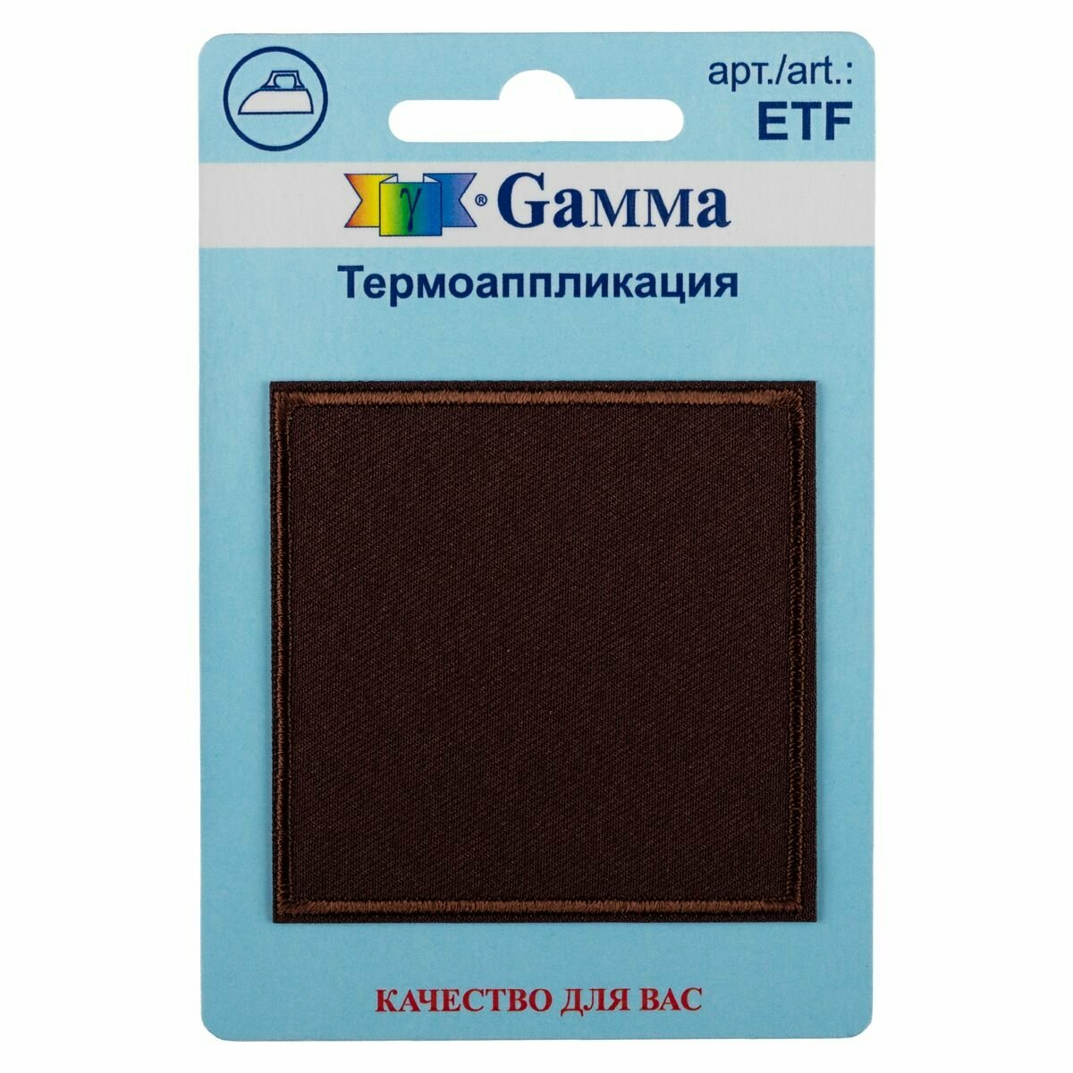 Термоаппликация "Gamma" ETF 01-021 Квадрат коричневый 5.5 х 5.5 см