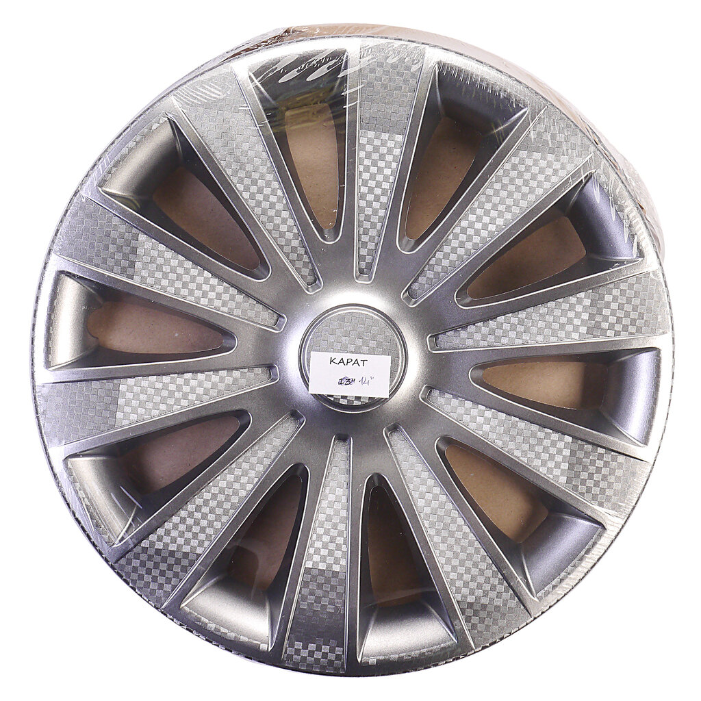 Колпак колеса R-14 серый карат комплект 4шт.