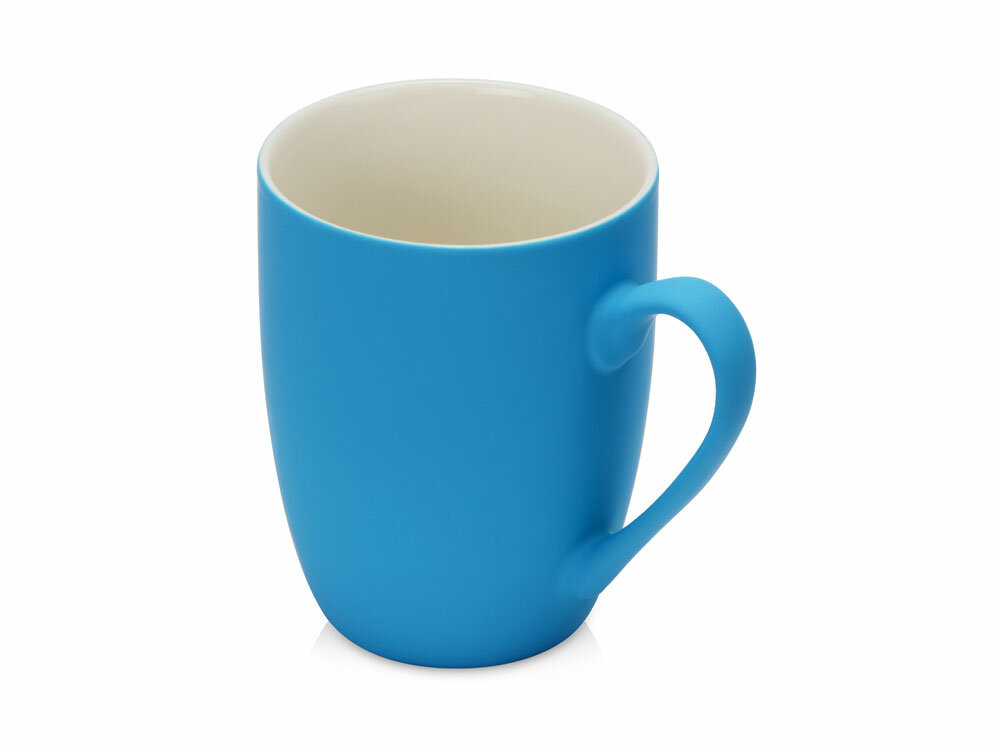 Кружка с покрытием soft-touch “Tulip Gum”, 360 мл, цвет голубой