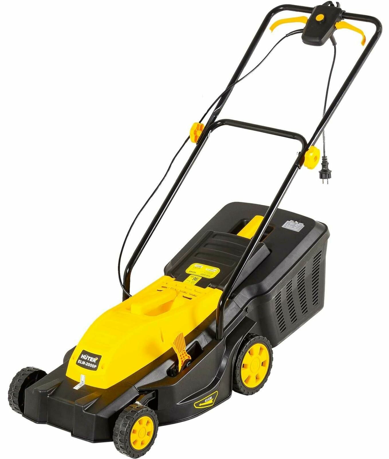 Газонокосилка Huter ELM-2000P, электрическая, ширина скашивания 43 см, травосборник 45 л