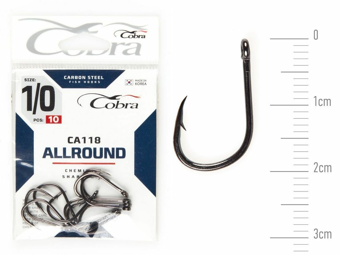 Крючки Cobra ALLROUND сер. CA118 разм. 001/0 20шт.
