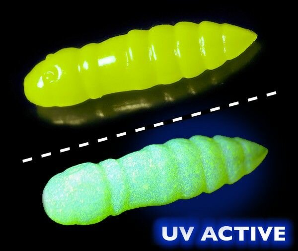 Мягкие приманки Jara Baits Trout Series MOLI MILD-25 Сыр # 702 UV (15шт), в банке
