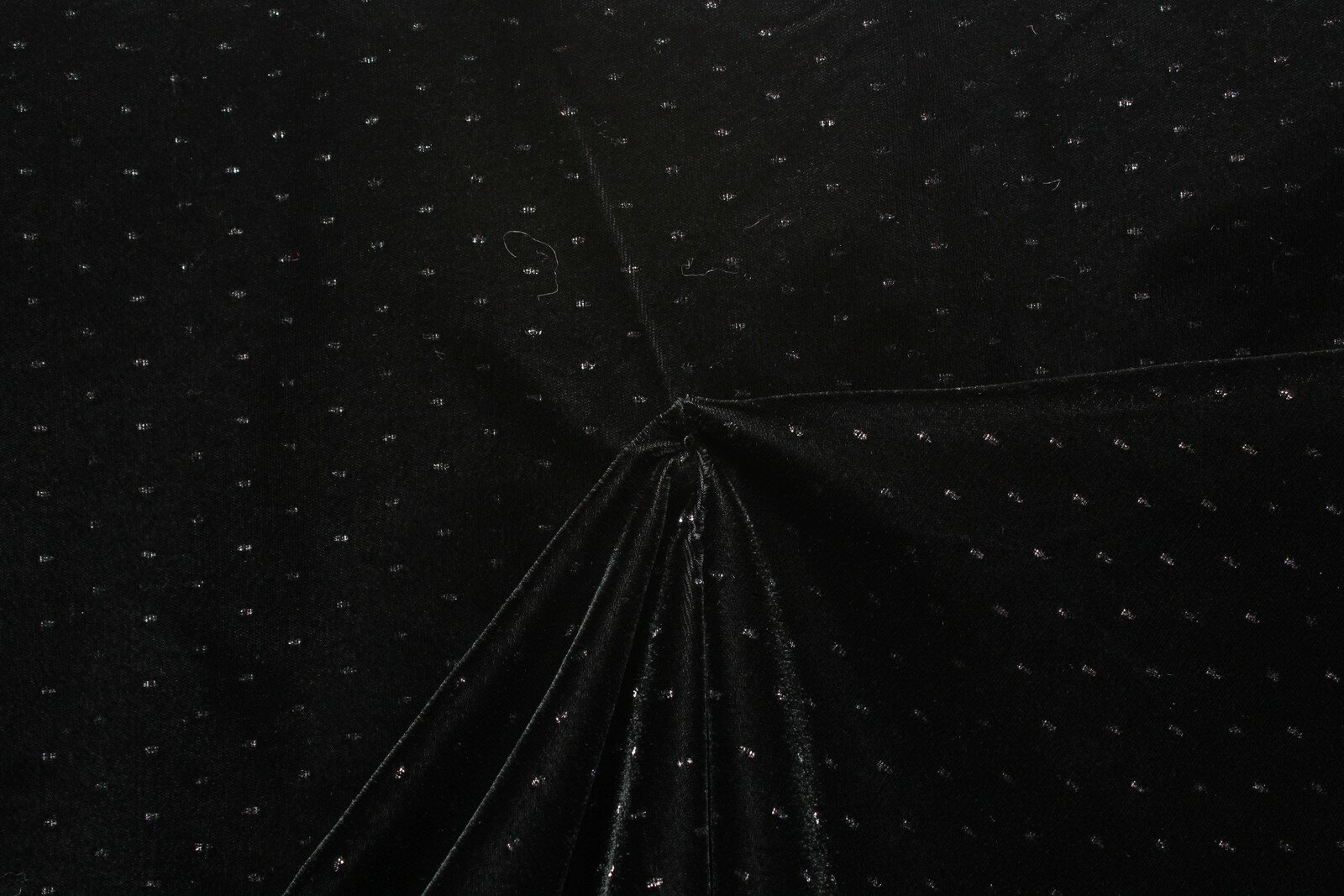 Ткань Бархат чёрный с люрексом, ш102см, 0,5 м