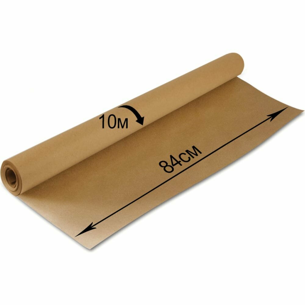 Крафт-бумага в рулоне, 840 мм х 10 м, плотность 78 г/м2, BRAUBERG 440145