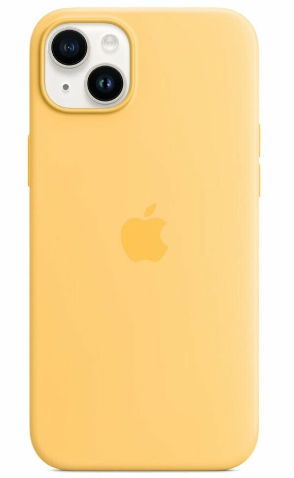Накладка Apple Silicone Case with MagSafe для iPhone 14 Plus Sunglow (желтый) (MPTD3)