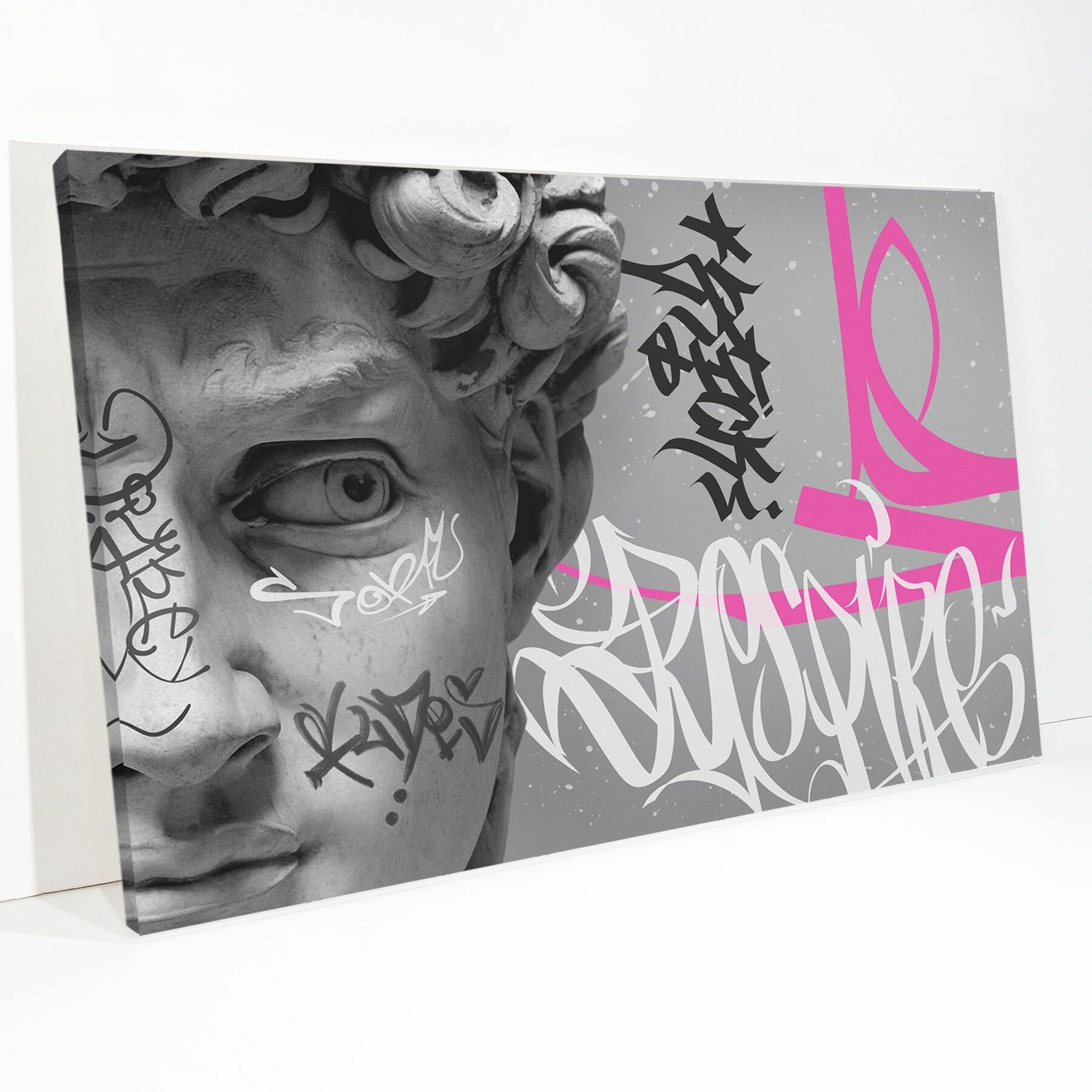 Картина Давид Микеланжело с граффити - на холсте 30х40см