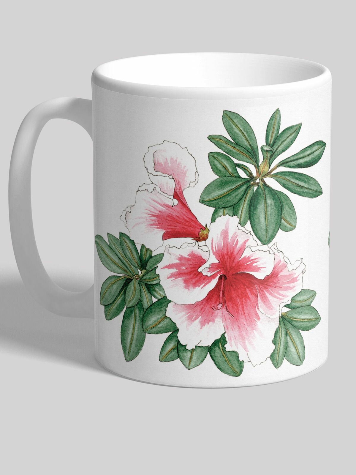 Кружка cooperative.moscow " Рододендрон цветок " (кружка с Рододендроном , Рододендрон , кружка с цветком, кружка Рододендрон , с Рододендроном , подарок с любовью, кружка с цветами, цветы, цветок) , 330 мл, 1 шт