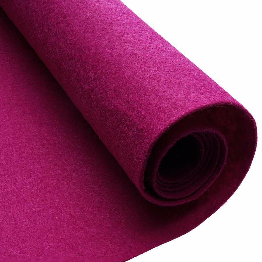 Фетр однотонный твердый 2 мм в рулоне 100 х 100 см, лиловый С68, плотность 280 г/м2