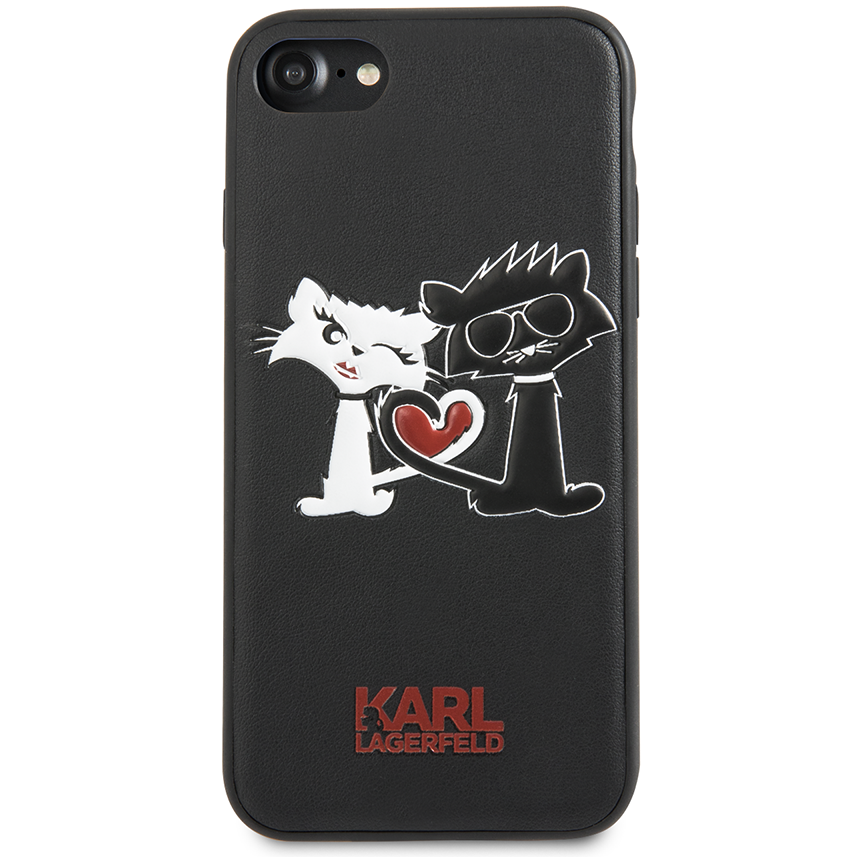 Чехол CG Mobile Karl Lagerfeld Choupette in Love Hard PU для iPhone 7/8/SE 2020, цвет Черный (KLHCP7CL1BK)