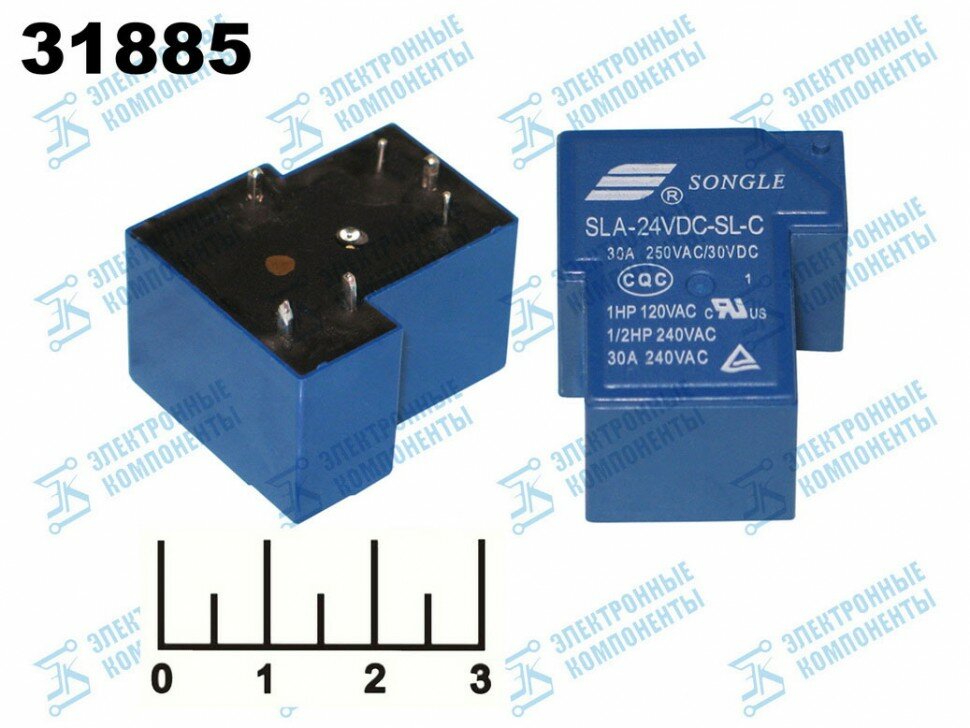 Реле =24V 30A/250V SLA-24VDC-SL-C