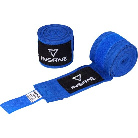 Бинт боксёрский Insane COBRA IN22-HW201, хлопок/нейлон, синий, 4,5 м
