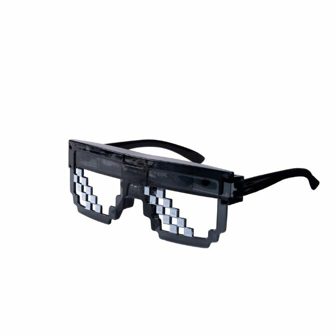 Светящиеся Led очки Пиксели с подсветкой. Minecraft