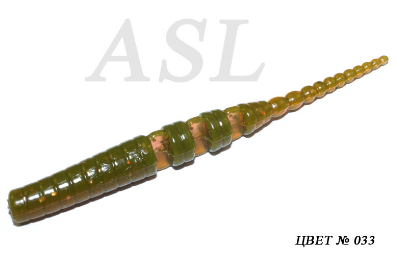 Силиконовая приманка ASL "Джава" цвет №033, L- 7,5см (3"), 8шт/уп
